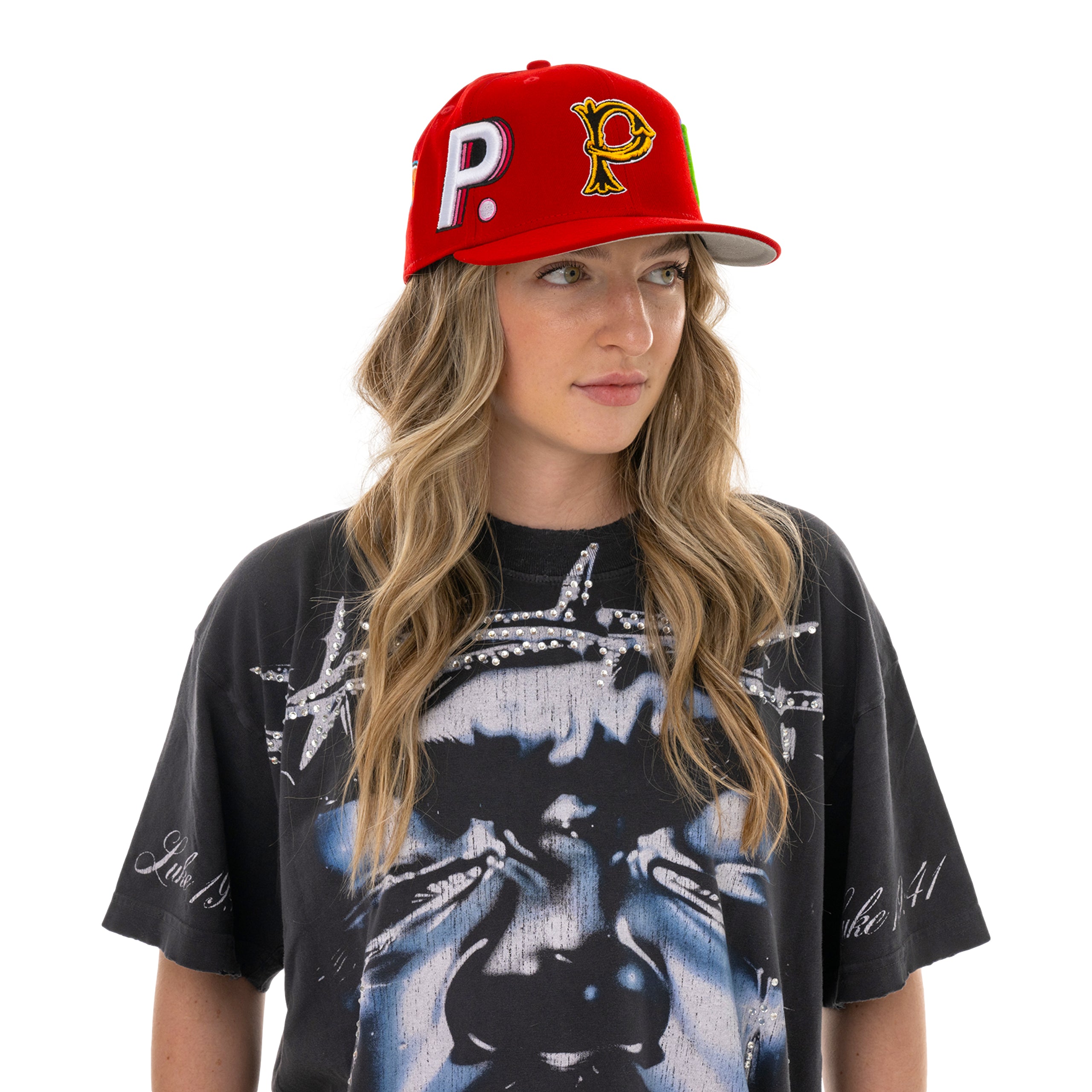 Jon Stan x TONS Pittsburgh P Fitted Hat (Red) – tons-shop